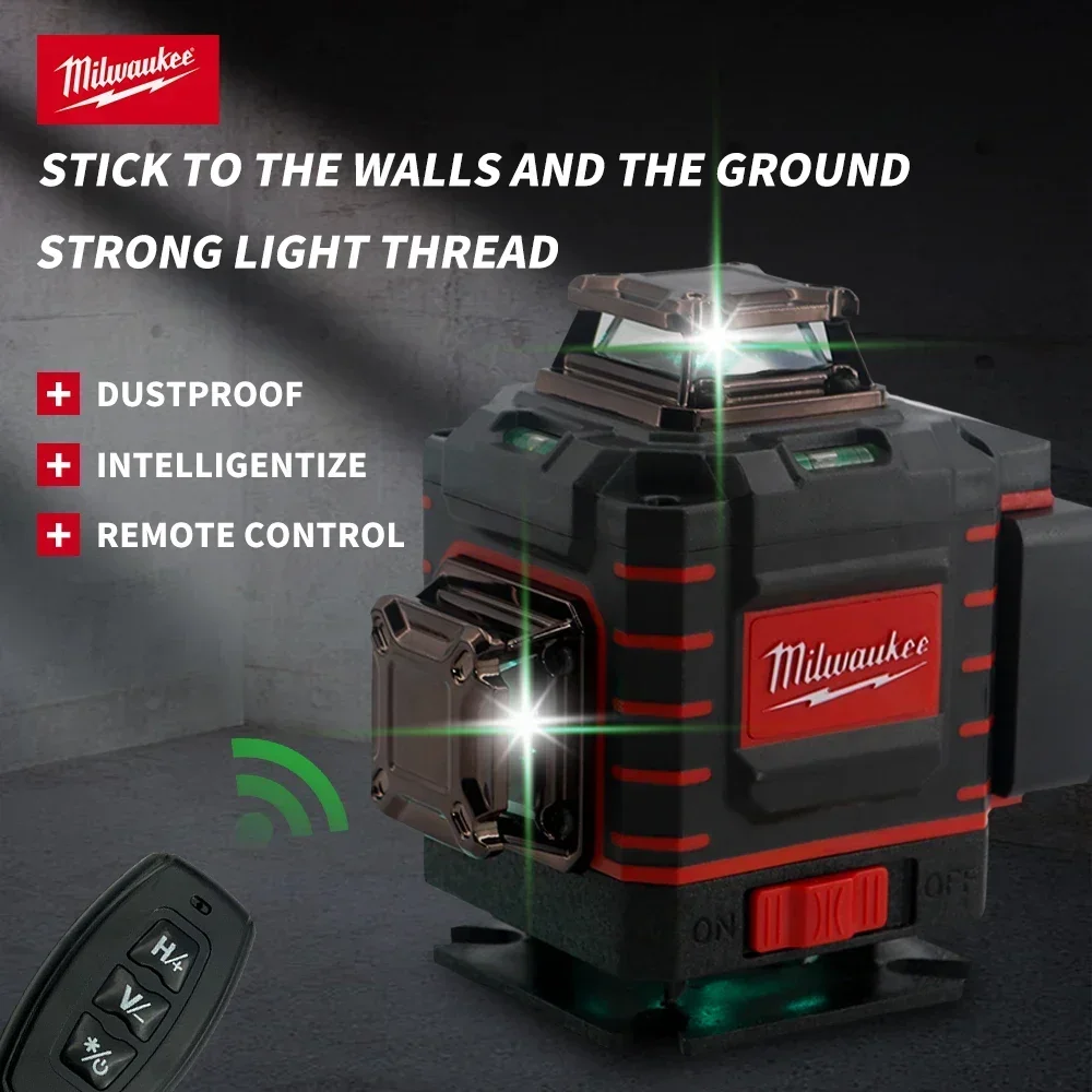 Milwaukee-4D-16-Lines-Green-Beam-360-Self-leveling-Laser-Levels ...