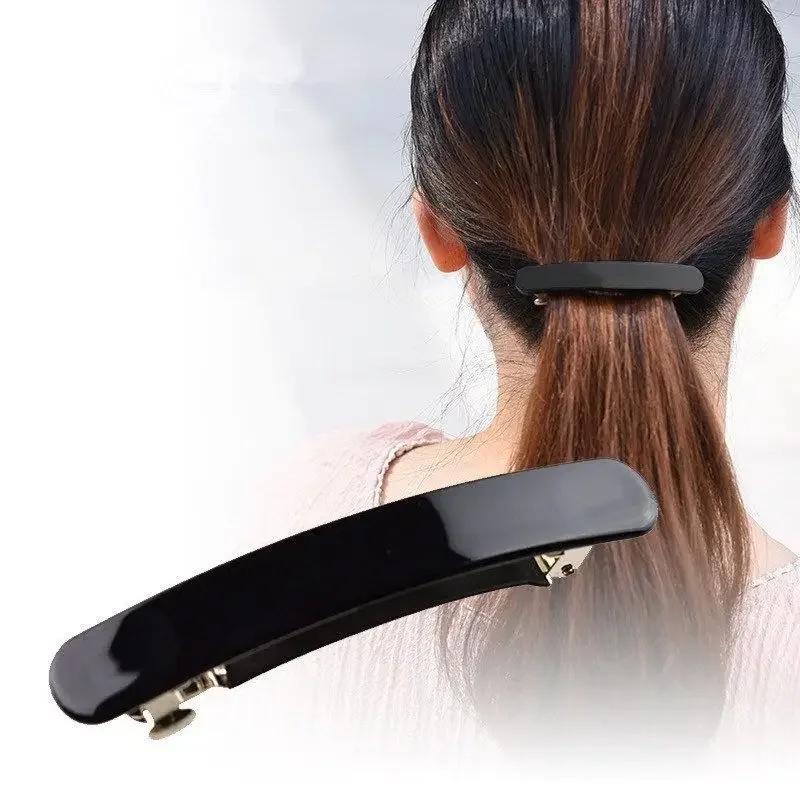 Temperament Morandi Color Spring Hair Clip Women Girls Simple Hairpin ...