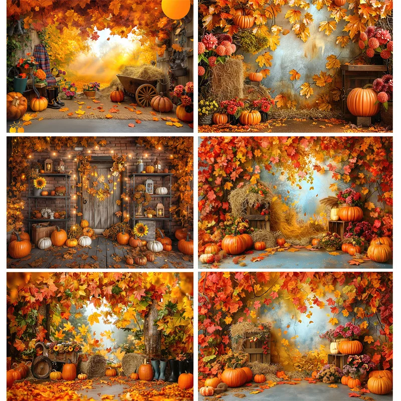 Halloween-Day-Photography-Backdrops-Props-Wagon-Tablecloth-Fall-Scene-With-Pumpkin-Patch-Door ...