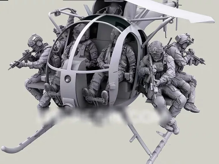 1-35-Resin-Figures-Model-Kits-Modern-US-Army-Helicopter-Crew-6-Figures ...