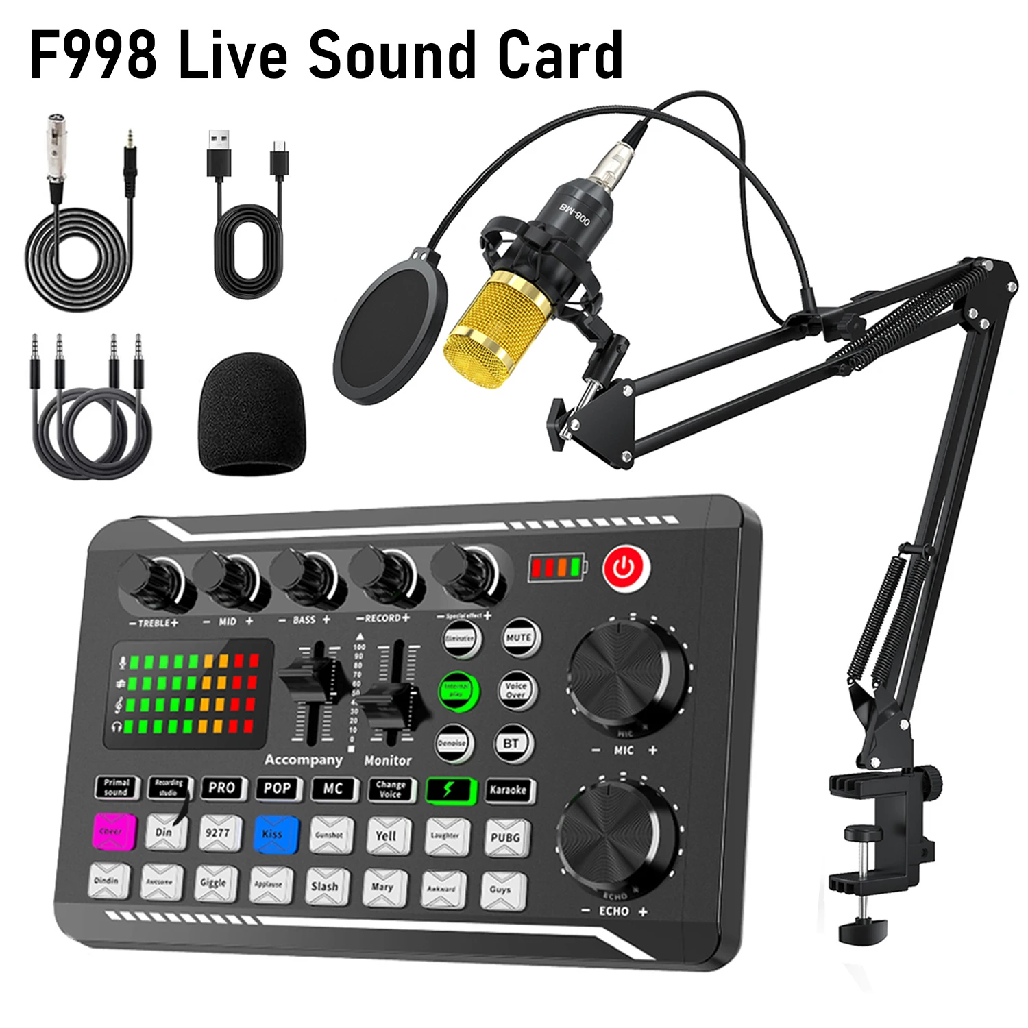 Live-Sound-Card-Professional-BM-800-Microphone-Wireless-Bluetooth ...
