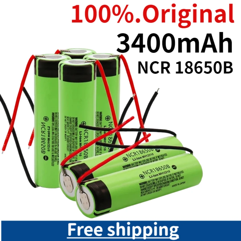 100-Original-New-18650-Battery-Rechargeable-Battery-3-7V-3400mAh-for ...