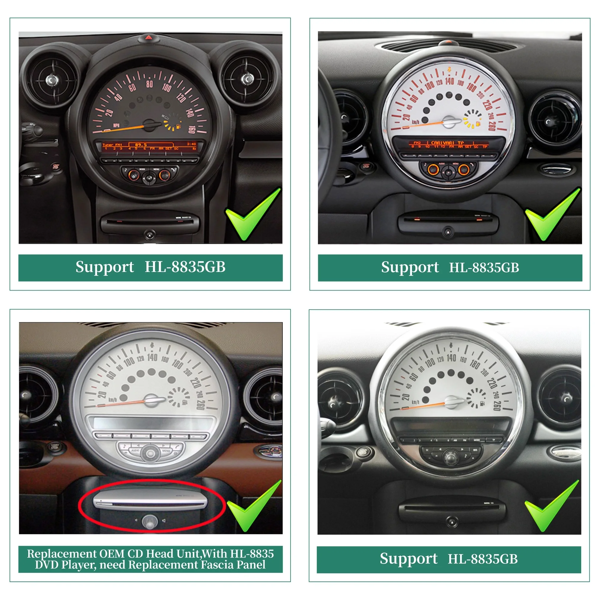 Android radio head unit for Mini Cooper R55 R56 R57 R58 R59 R60 R61 ...