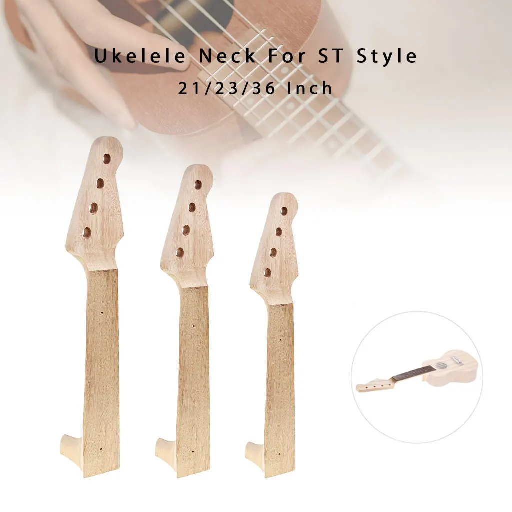 21-23-26-Ukulele-DIY-Neck-Ukulele-Necks-Mahogany-ST-Guitar-Head-Style ...