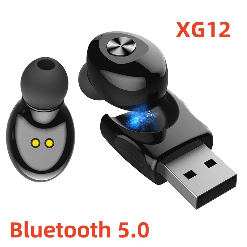 2023-XG12-Wireless-Bluetooth-5-0-Earphone-Stereo-Mini-Earbud-Magnetic ...