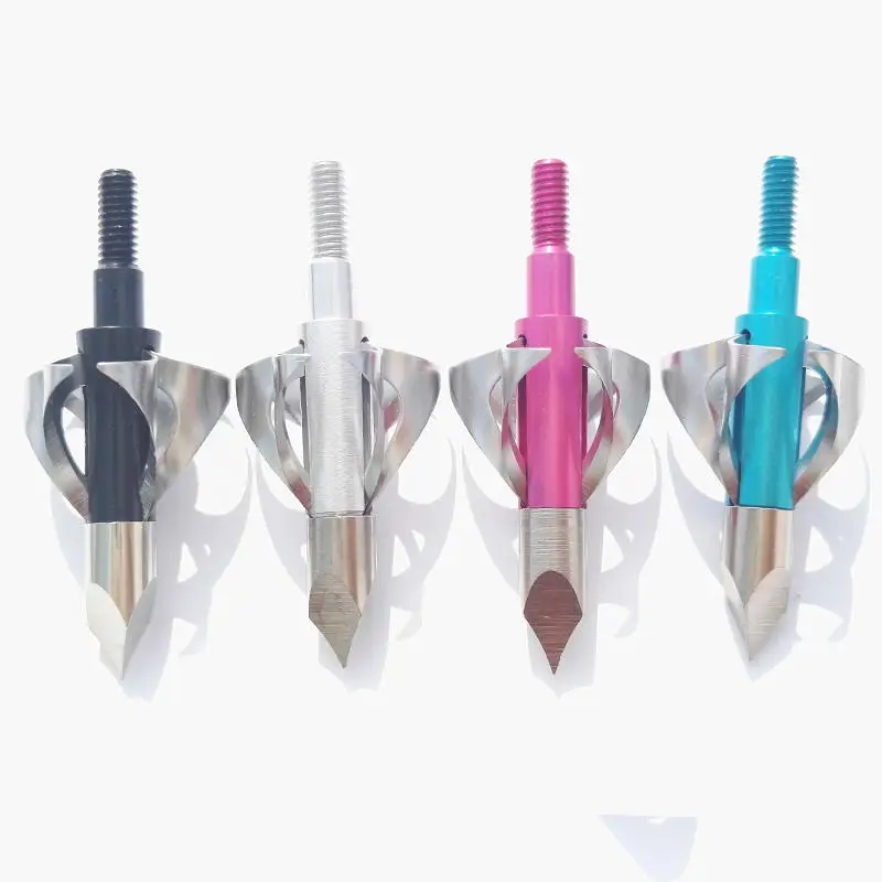 100-grains-Broadhead-Arrowheads-360-Round-Fast-Shooting-Point-Tip ...