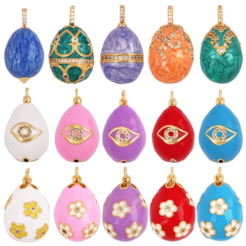 Fashion Newest Style Colourful Enamel Ball Shape Big Size Charm Pendant ...