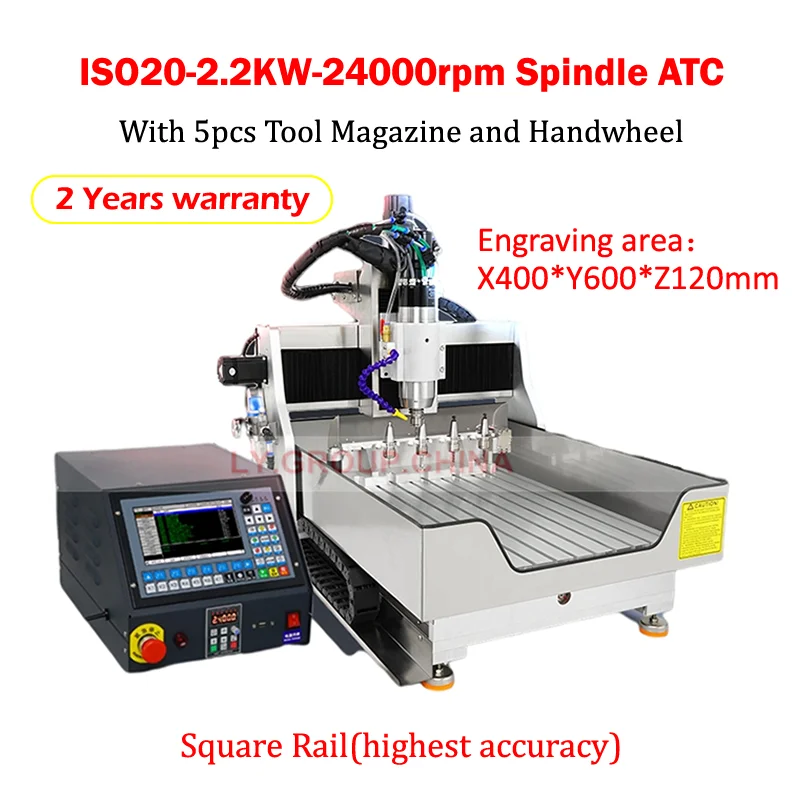 CNC-6040-Engraving-Machine-Linear-Guide-Rail-CNC-ISO-2200W-ATC-Spindle ...