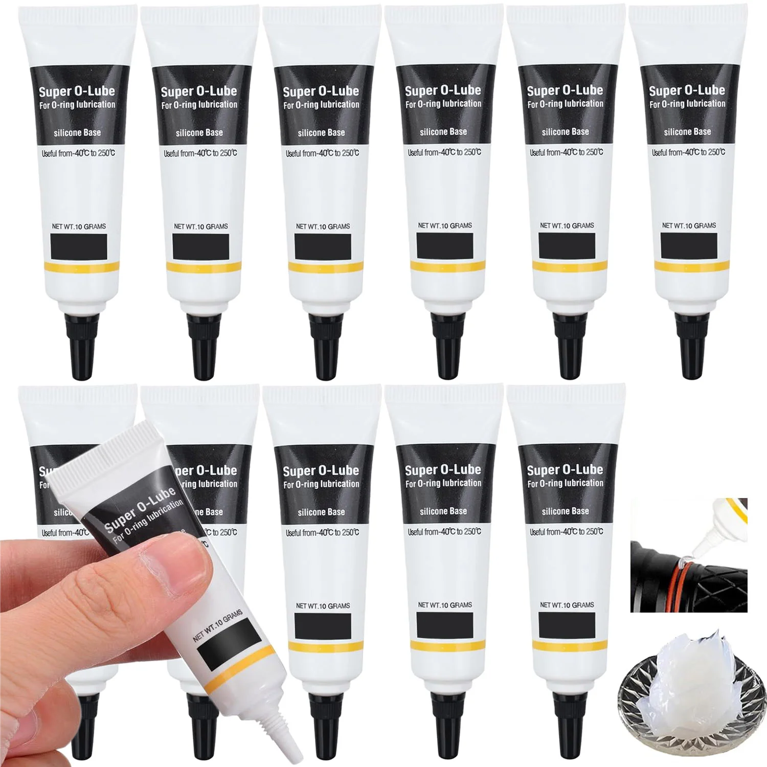 1-10pcs Silicone Grease Waterproof O Seal Ring Lubricant for Coffee ...