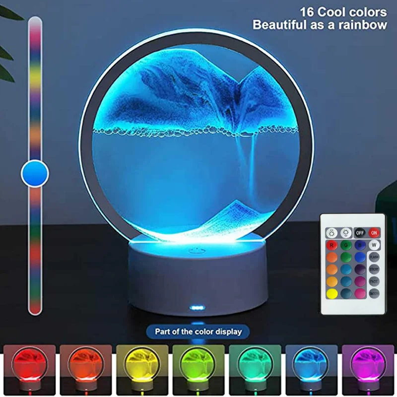 Led-Rgb-Sandscape-Lamp-3d-Moving-Sand-Art-Frame-Nachtlampje-Met-16 ...