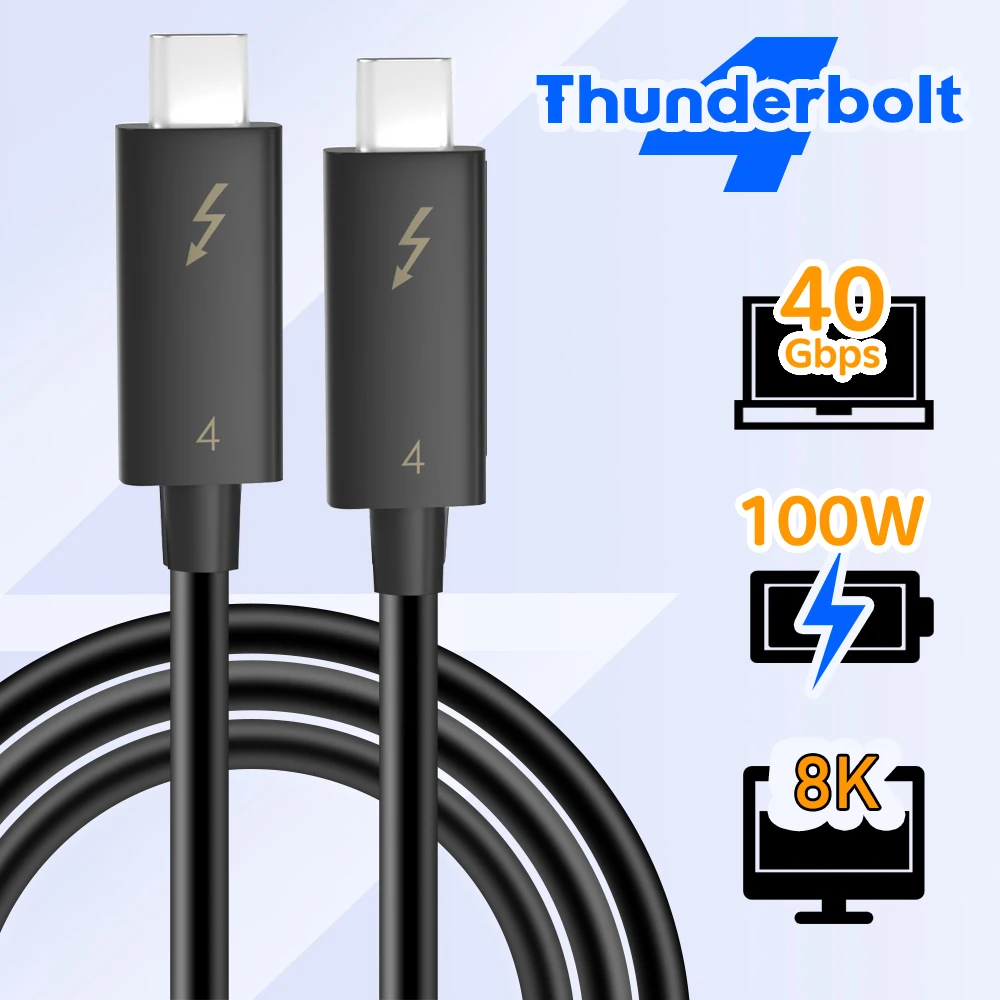 Thunderbolt 4 cable 8K 60Hz 40Gbps PD 100W Certified Thunderbolt 4 USB ...