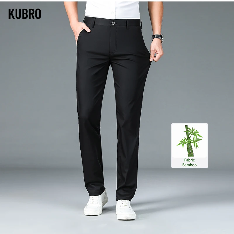 KUBRO-2024-Summer-Bamboo-Fiber-Men-s-Thin-Straight-Casual-Pants-Classic ...