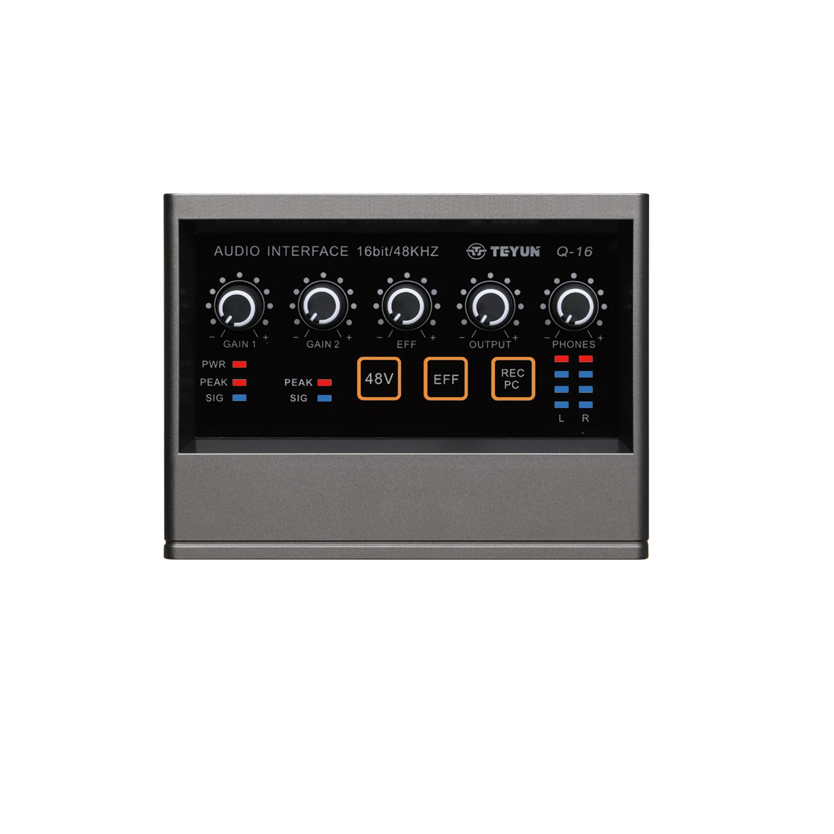 TEYUN Q 16 Professional Audio Sound Card with Monitor Electric Guitar ...