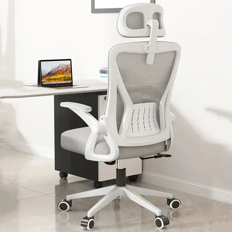 Study-White-Ergonomic-Chair-Desk-Bedroom-School-Youth-Rotating-Office ...
