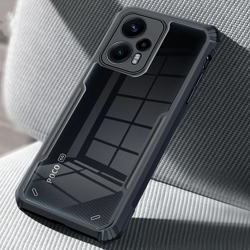 PocoF5-Case-Clear-Acrylic-TPU-Soft-Cases-For-Xiaomi-Poco-F5-5G-Cover ...