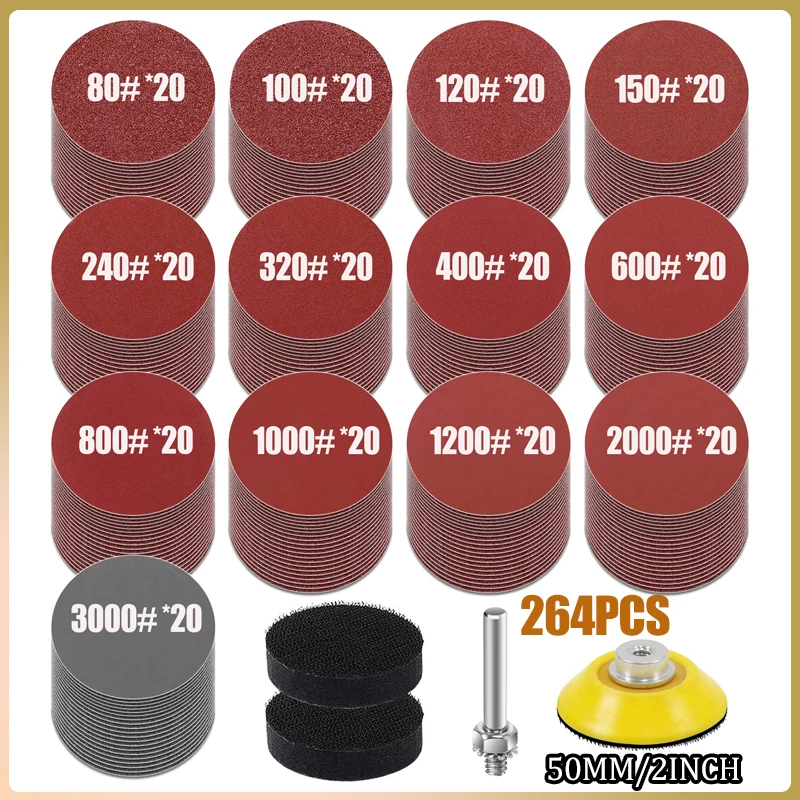 25-50-75mm-Sanding-Disc-Pad-60-3000-Grit-Sandpaper-Assortment-Polishing ...