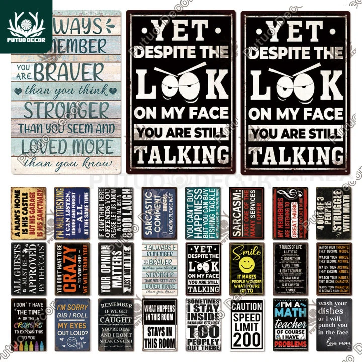 Putuo-Decor-Funny-Sarcastic-Vintage-Posters-Tin-Signs-Retro-Plaque ...