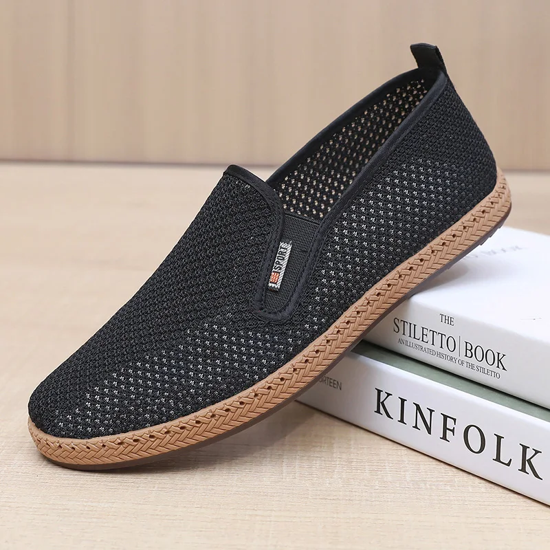 Summer comfortable mesh shoes with breathable mesh surface, lazy shoes ...