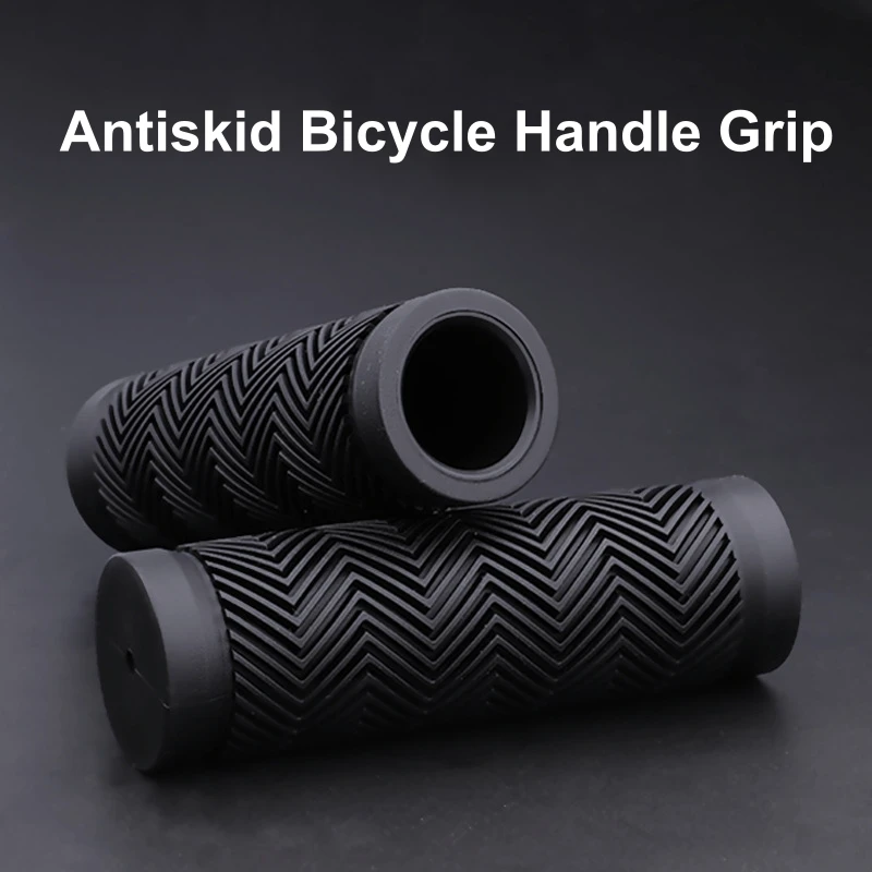 1-Pair-Soft-Rubber-Bike-Handlebar-Grips-Black-Non-slip-Rubber-Glove ...