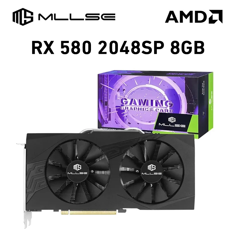 MLLSE AMD Radeon RX 580 8GB Graphics Card GDDR5 256-bit PCI Express 3.0 ...