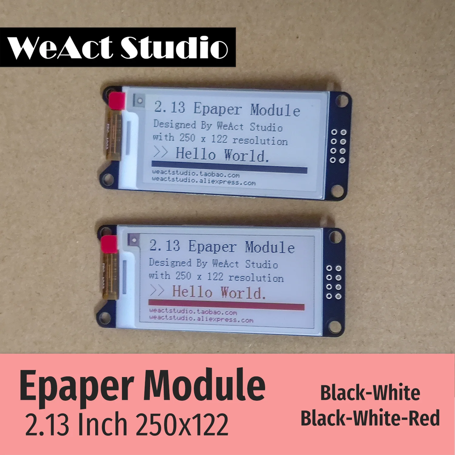 Weact Epaper Module Black-white Black-white-red - Demo Board ...