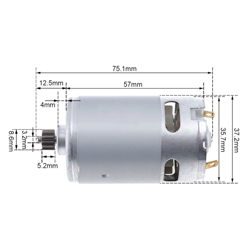 RS550 DC 모터, 10.8V, 12V, 14.4V, 16.8V, 18V, 21V, 25V, 9 11 12 13 14 톱니 ...