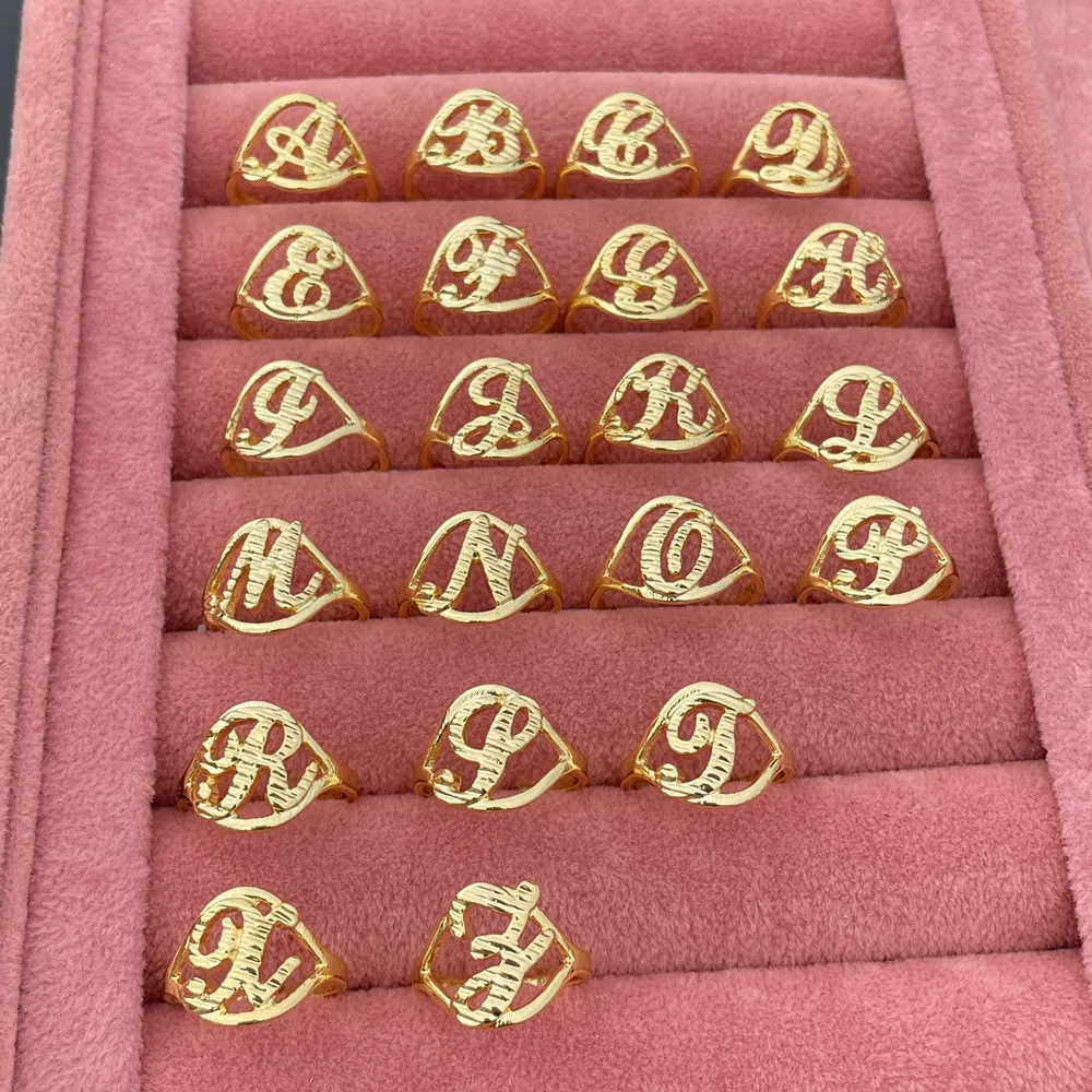 Custom Initial Letter Ring | Hip Hop Ring Letter | Customized Letter ...