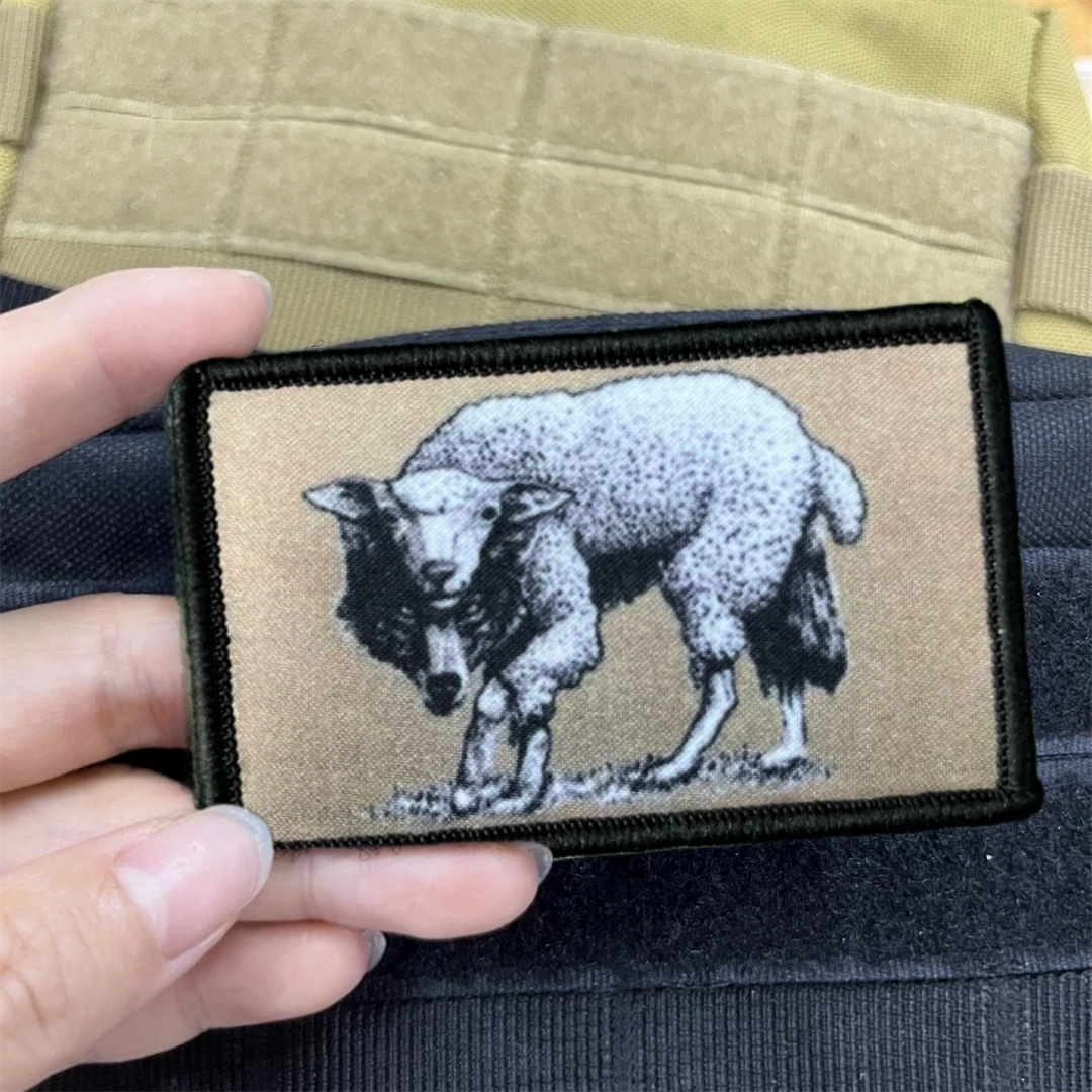 A-Wolf-in-Sheep-s-Clothing-Morale-Badge-Disguise-Tactical-Patches ...