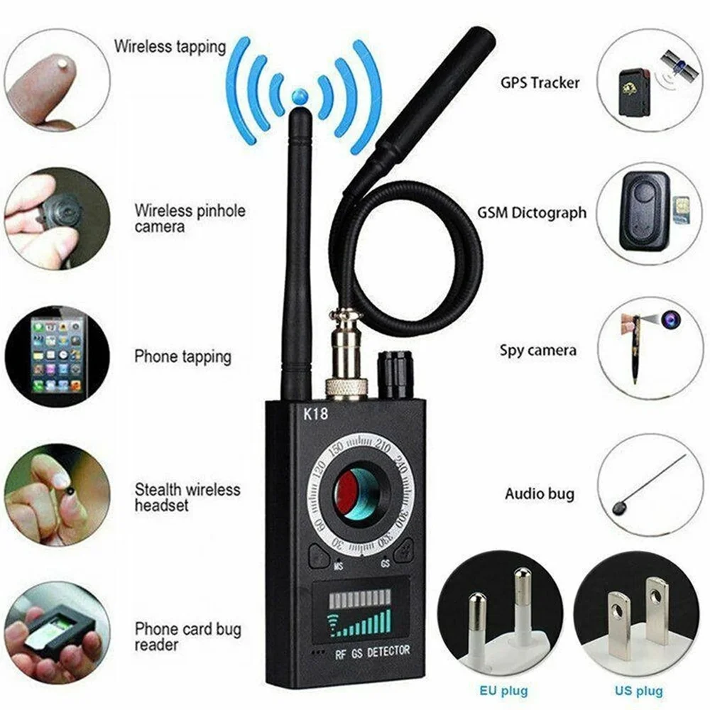 K18 Detector Multi function Anti Mini Bug Audio SPY Camera GSM Finder ...