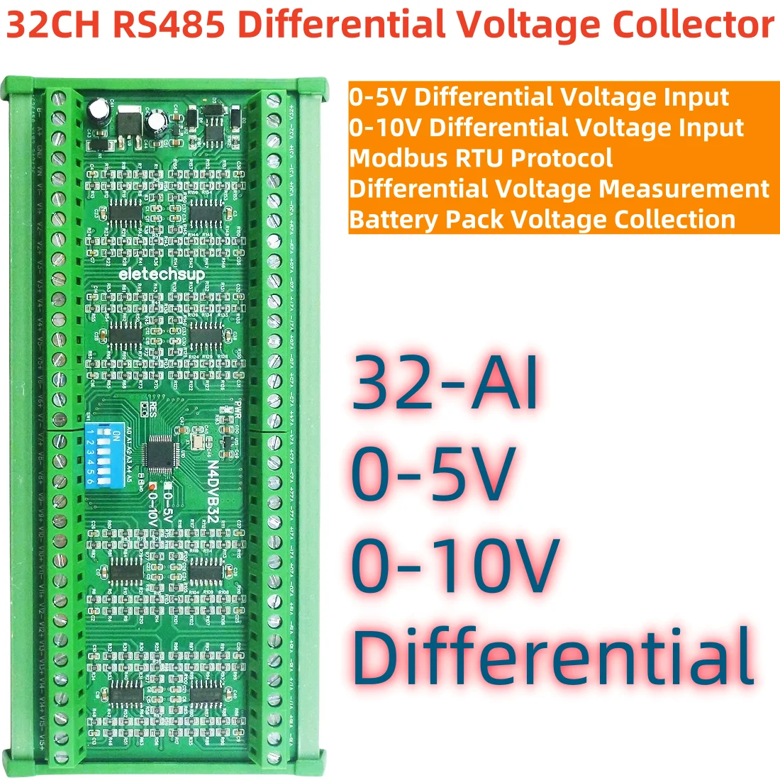 32CH-Differential-Voltage-Input-RS485-Modbus-Analog-Collector-DC-12V ...