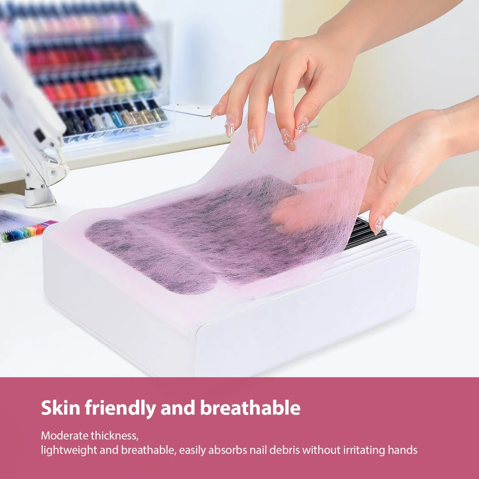 100pcs-Nail-Art-Dust-Collector-Filter-Paper-Non-Woven-Fabric-Nail ...