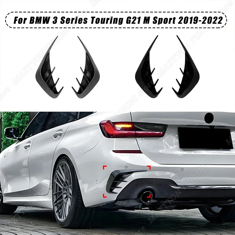 For BMW 3 Series G21 Rear Bumper Side Canards Splitter Air Vent Outlet ...