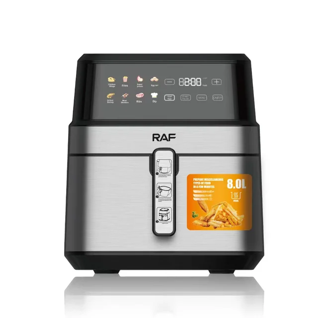 8L Large Capacity Smart Electronic Digital Deep Fryers Without Oil ...