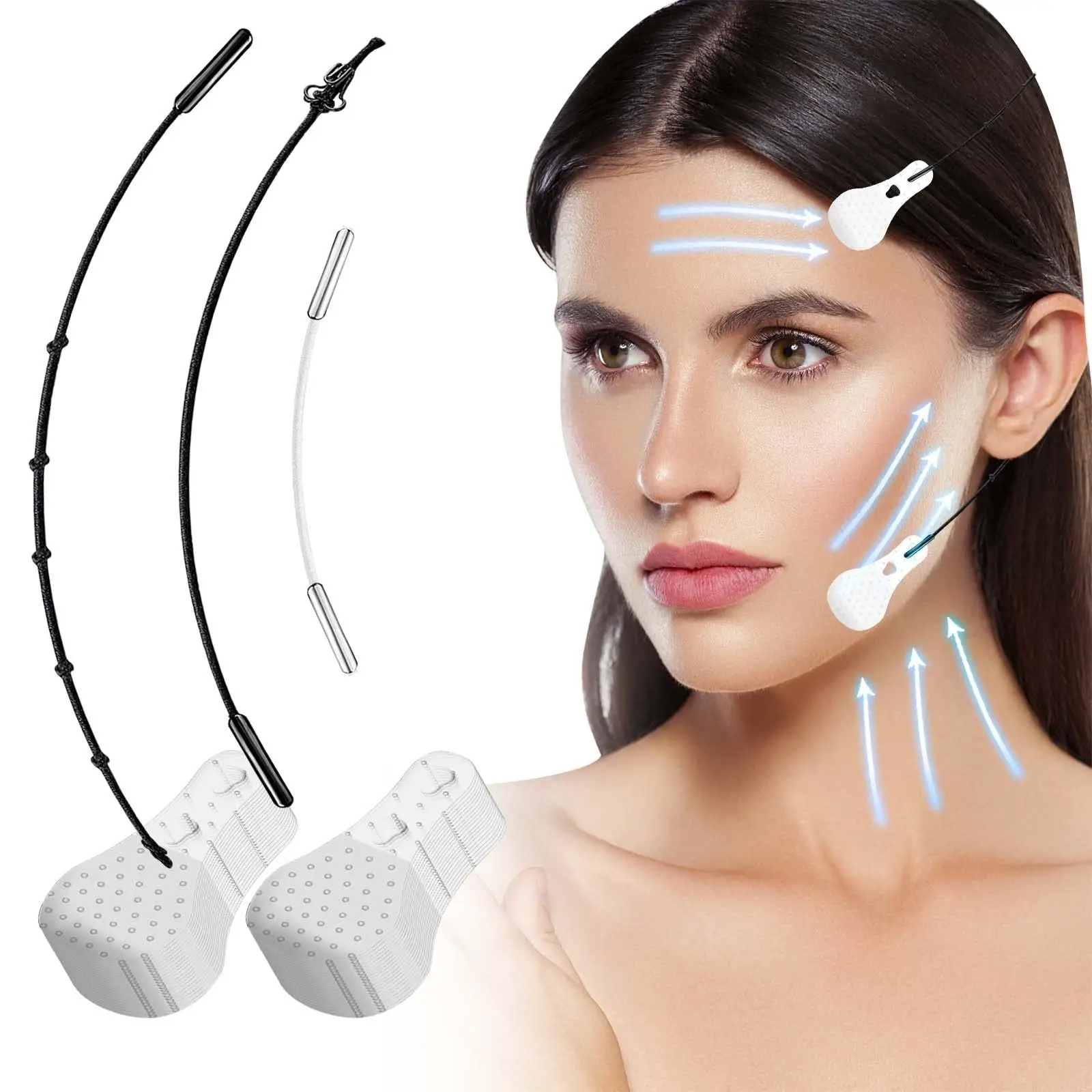 Cinta-de-estiramiento-facial-en-forma-de-V-pegatinas-faciales-con ...