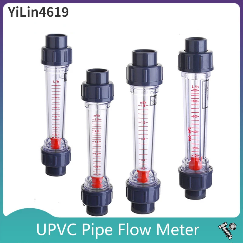 Plastic-Float-Flowmeter-Liquid-Water-Flow-Meter-Rotameter-UPVC-Pipeline ...