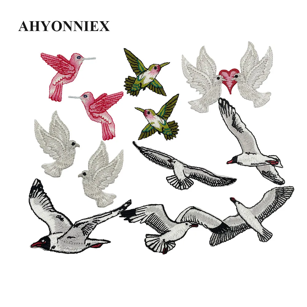 5-Pieces-Sea-Gull-Bird-Dove-Pigeon-Embroidery-Repair-Patches-Bag-Jacket ...