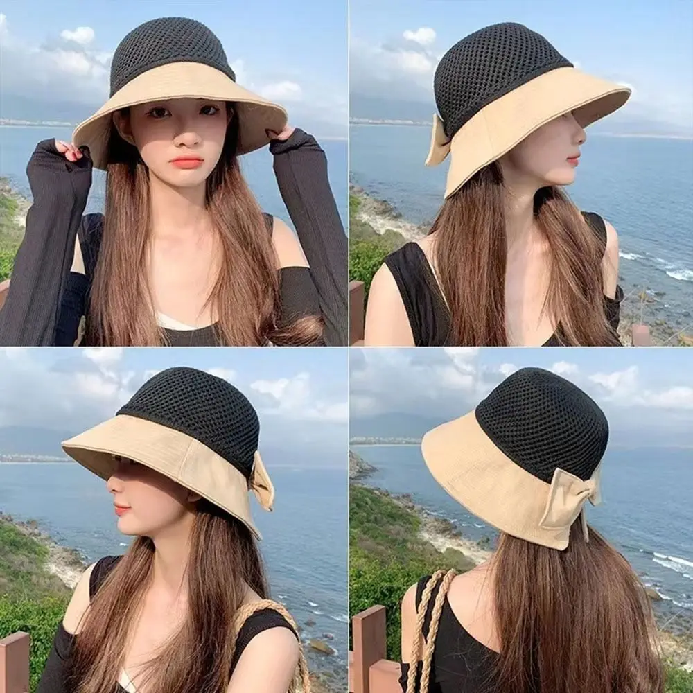 Summer Women Bucket Hat Anti-UV Sun Hats Soft Portable Wide Brim ...