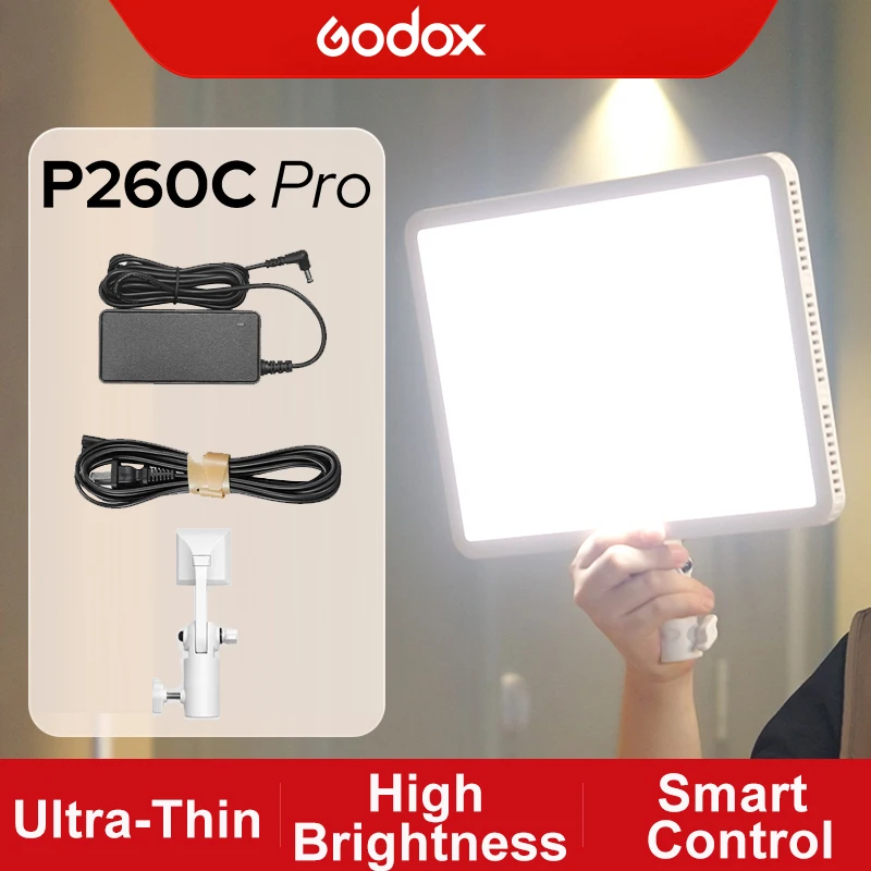 Godox-P260C-Pro-Ultra-Thin-Panel-Light-45W-2800K-6500K-Photography ...