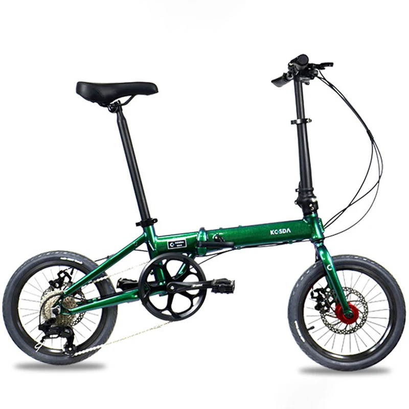16 Inch Folding Bike Foldable Bicycle Aluminum Alloy 8 Variable Speed ...