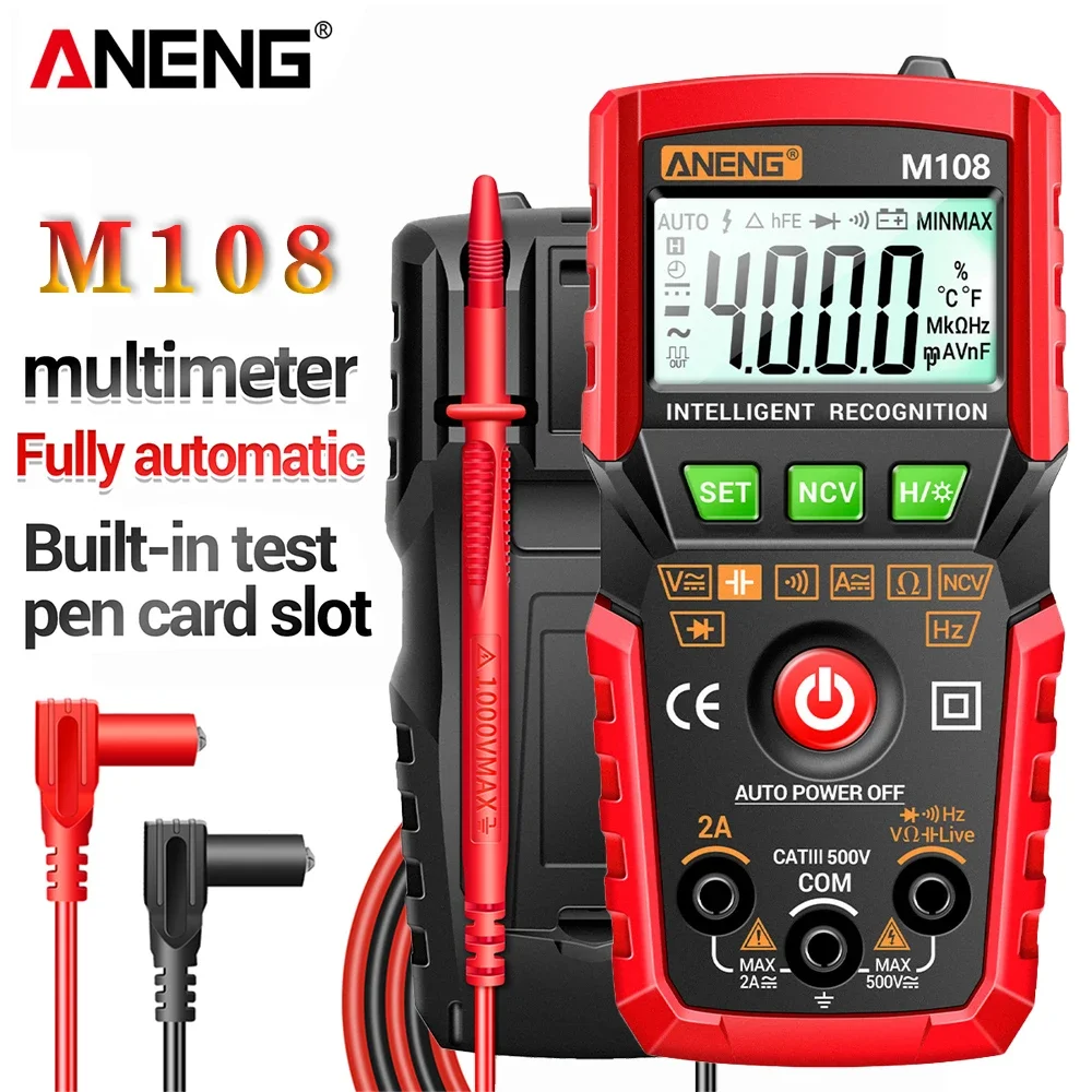 ANENG-M108-M107-Mini-Digital-Multimeter-4000-count-AC-DC-Electrical ...