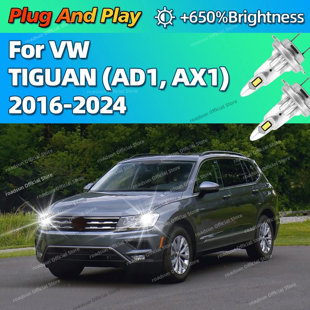 2/4Pcs High Power Headlight Car LED Lights Bulbs 160W For VW TIGUAN AD1 ...