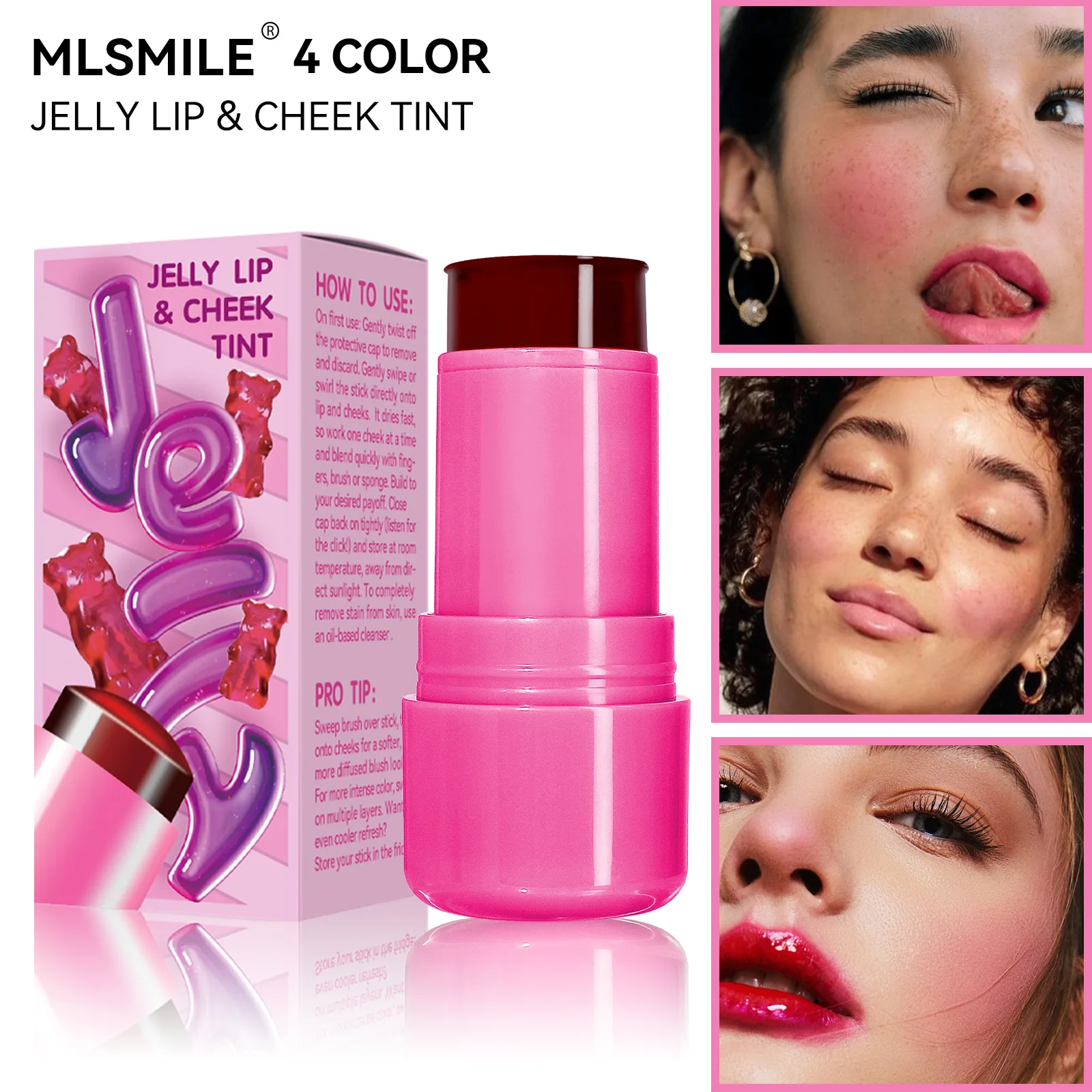 fruit-jelly-powder-blush-lazy-people-lip-gloss-stick-skin-makeup-to