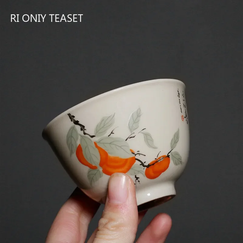 Retro Ceramic Teacup Boutique Hand Painted Flower Pattern Travel Tea ...