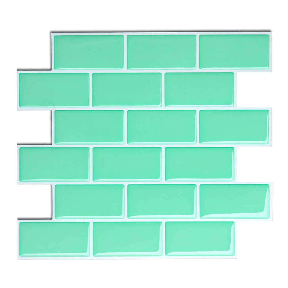 Light-Green-3D-Effect-Wallpaper-Self-Adhesive-Kitchen-Sticker-stant-On ...