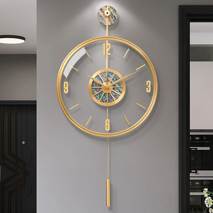 Grande horloge murale de luxe moderne avec pendule, Art décoratif ...