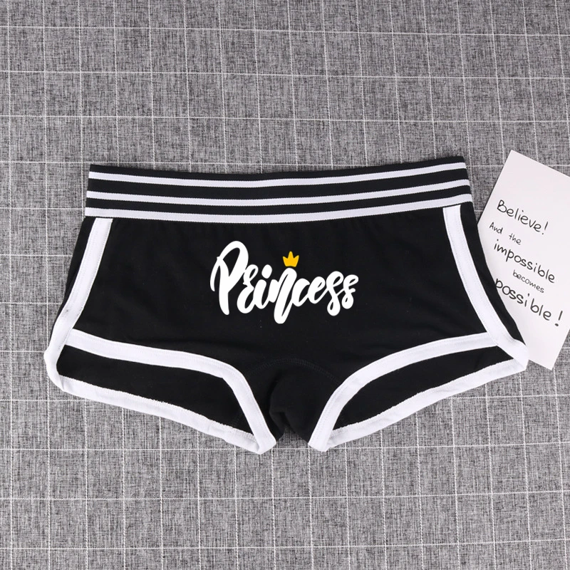 Princess-TEXTS-Cotton-Boy-Shorts-WIFE-Gift-Underwear-for-Women-New ...