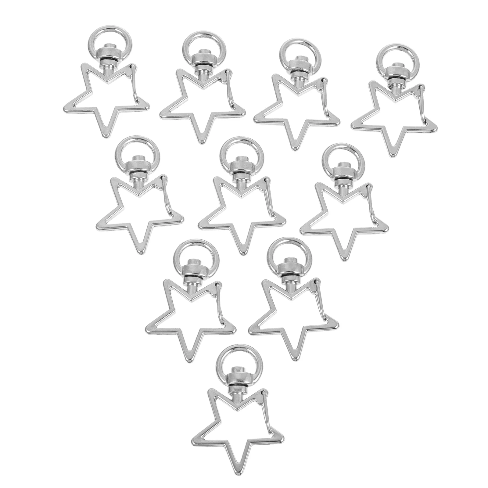 40-Pcs-Key-Ring-Hook-Star-Keychain-Man-Keyrings-Snap-Swivel-Solid-Alloy ...