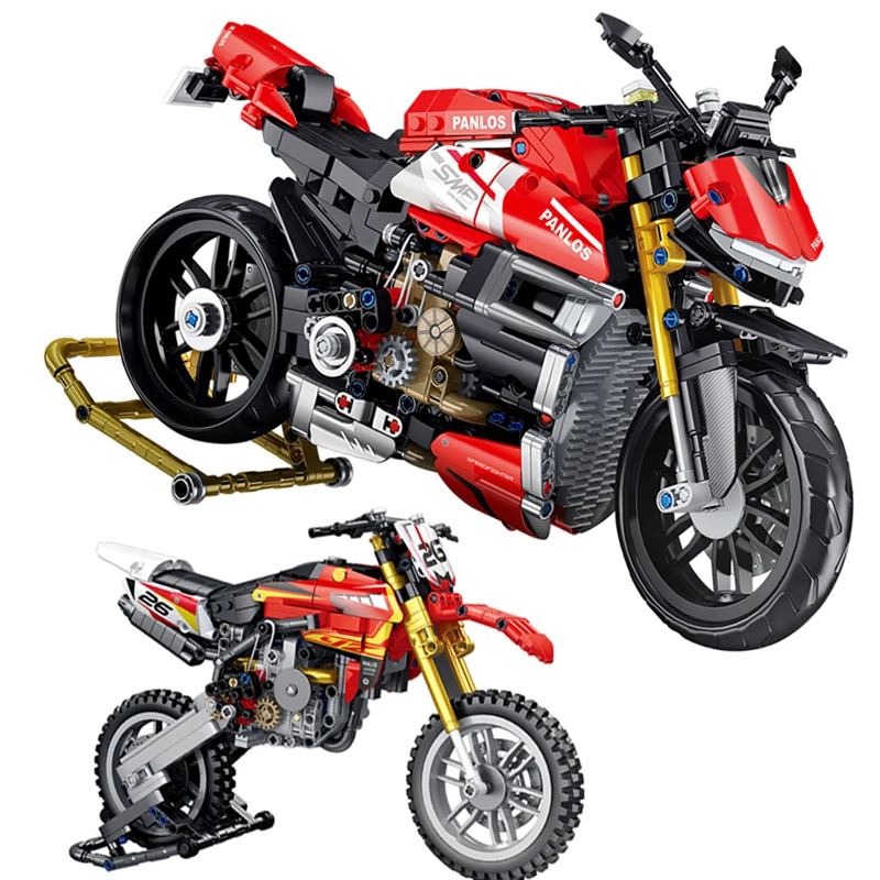 MOC-Technical-Famous-Champion-Racing-City-Motorcycle-Car-Model-Building ...