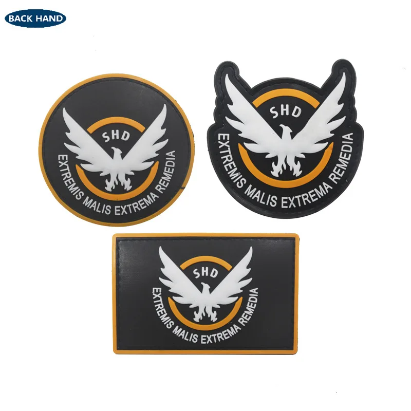 Game Airsoft Cosplay PVC Patch Division SHD Wings Out Badge Military ...