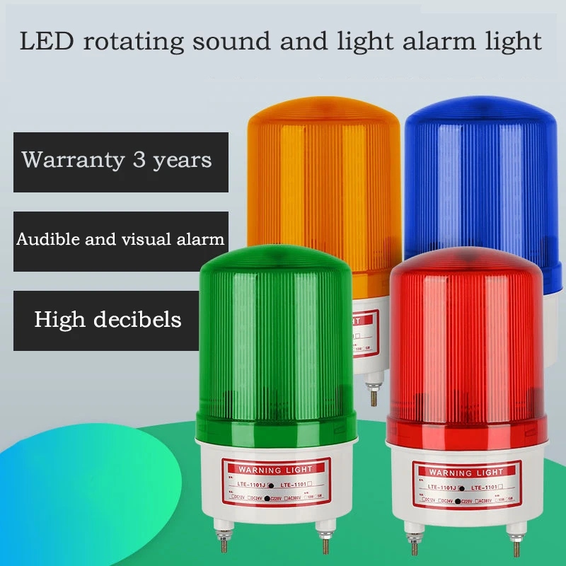 Sound-And-Light-Alarm-24V-Rotary-Strobe-220V-Sentry-Booth-LTE1101J-With ...